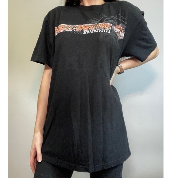 Harley-Davidson | Tops | Harley Davidson Black Graphic Tee Shirt Daytona Beach | Poshmark